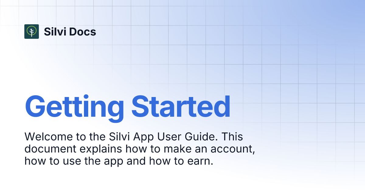 Getting Started | Silvi Docs